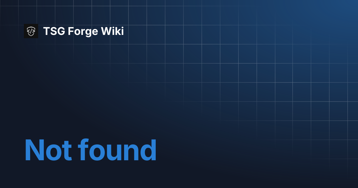 TSG Modes | TSG Forge Wiki